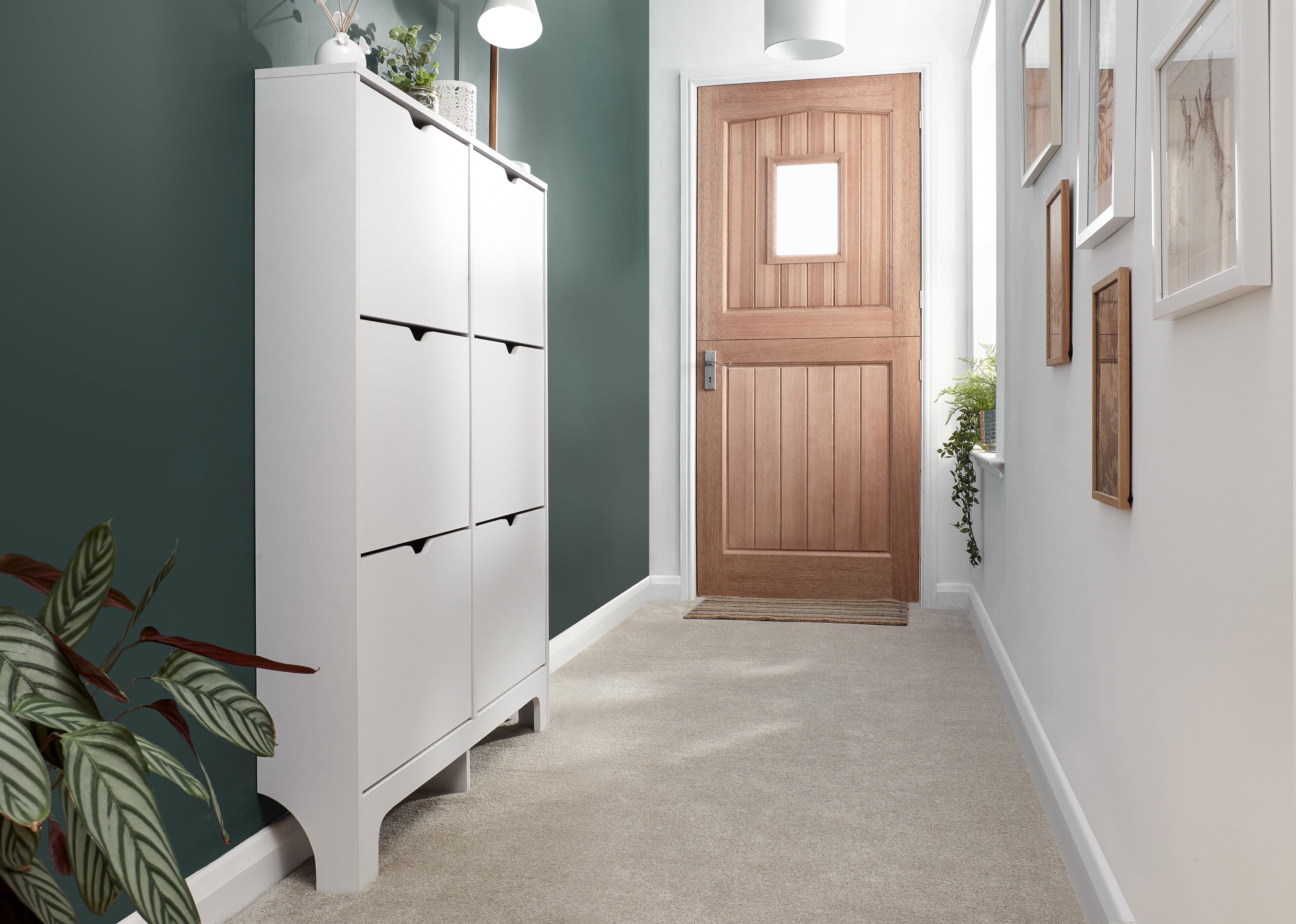 Narrow 6 Drawer Shoe Cabinet White GFW