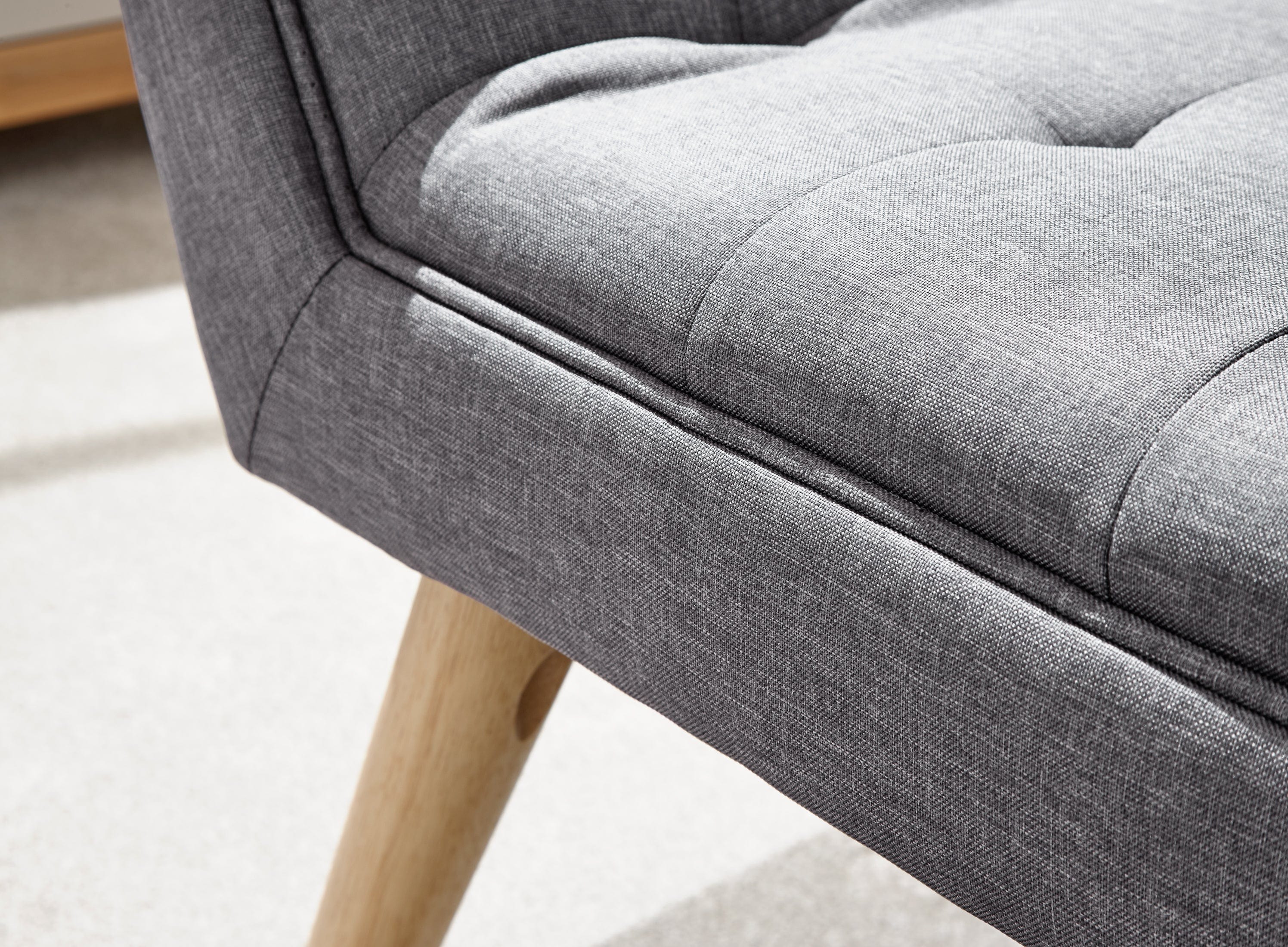 Dark gray upholstered bench store